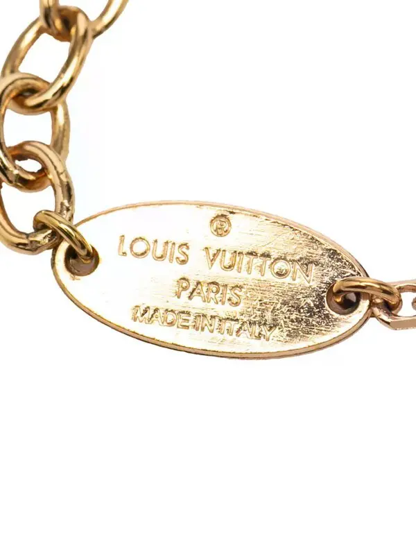 LOUIS VUITTON Plated Monogram Blooming Charm Bracelet