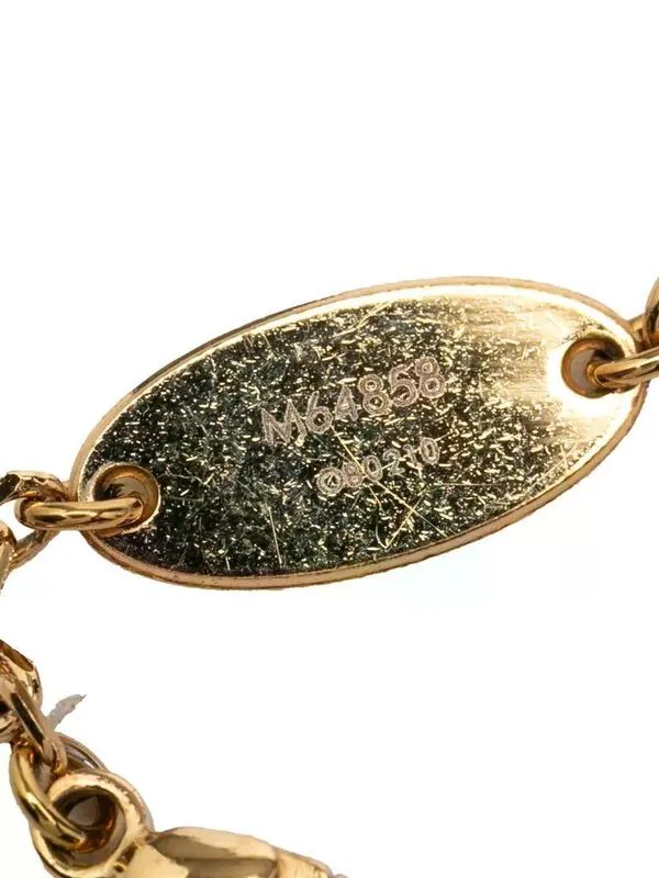 LOUIS VUITTON Plated Monogram Blooming Charm Bracelet