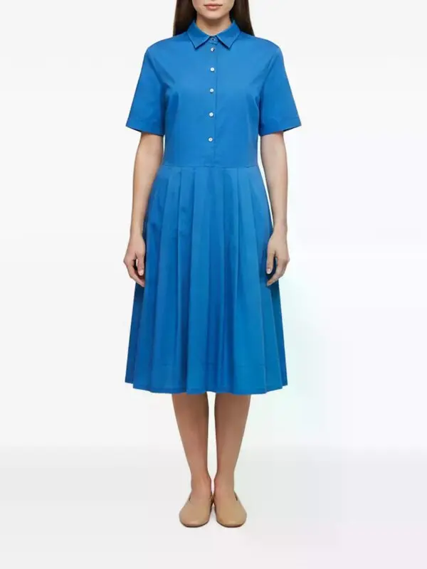 P.a.r.o.s.h Pleated A-line Dress - Blue