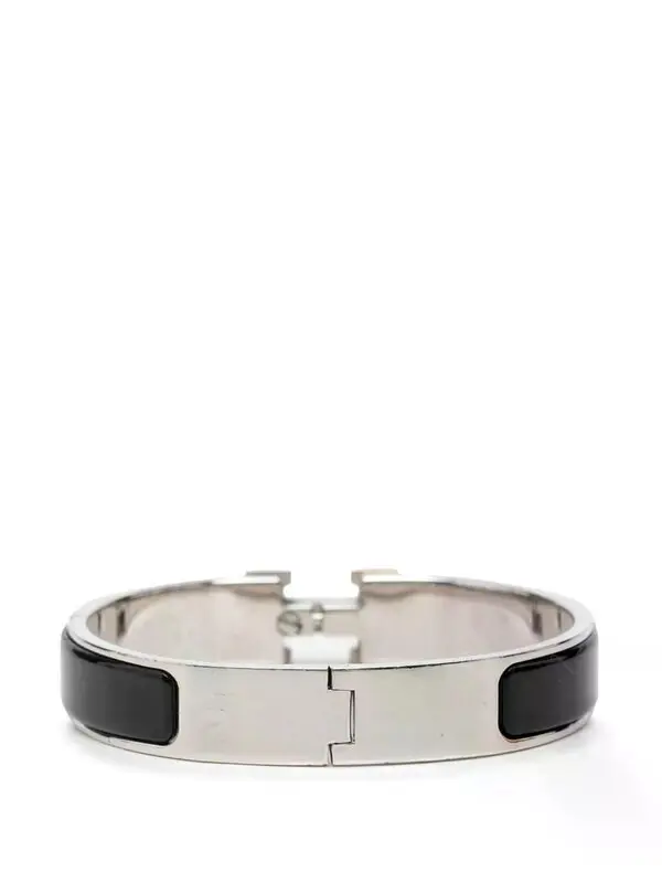Hermès Narrow Enamel Clic H Bracelet Pm - Black