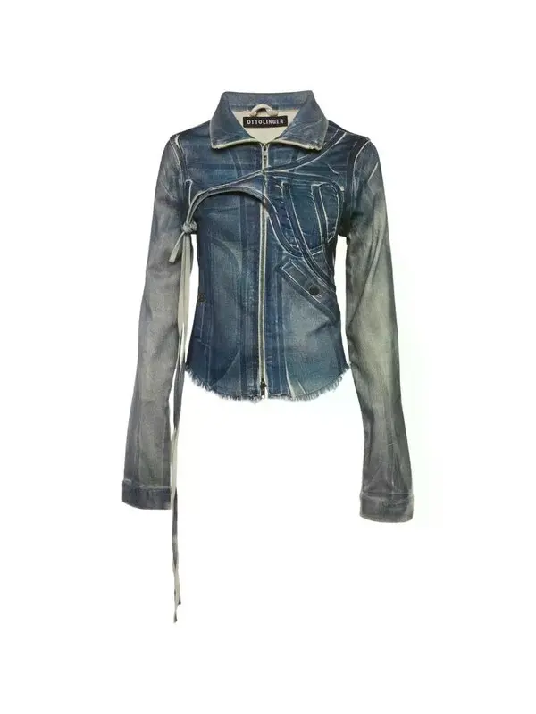 Ottolinger X Isko Faded Denim Jacket - Blue