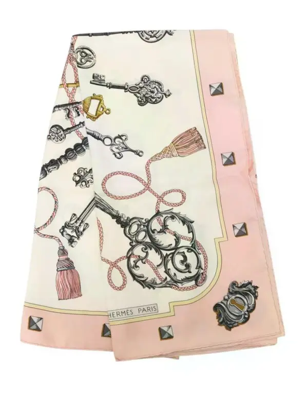 Hermès 2000-2026 Les Cles Silk Scarf 90 Scarves