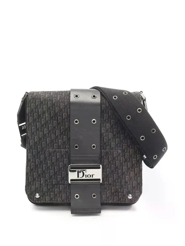 Dior Trotter Canvas Street Chic Crossbody Bag - Black