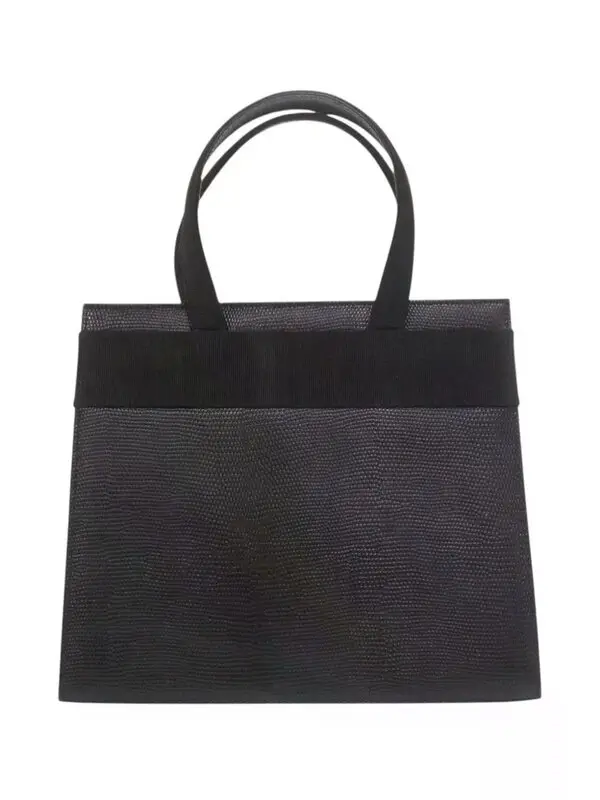 FERRAGAMO Lizard Embossed Leather Vara Bow Satchel