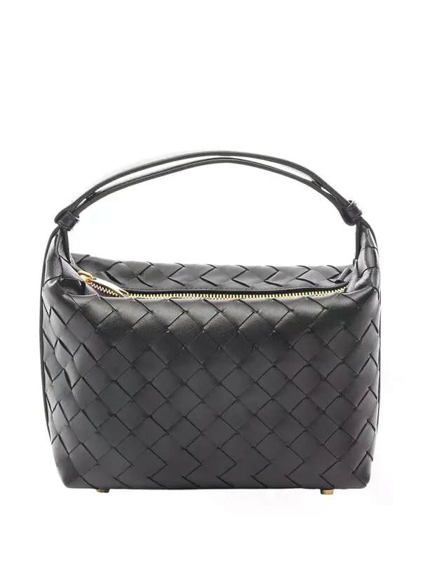 Bottega Veneta Mini Nappa Intrecciato Wallace Handbag - Black