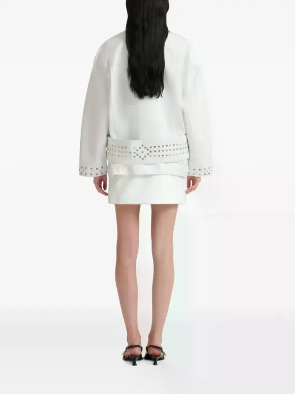 Marni Embellished Leather Mini Skirt