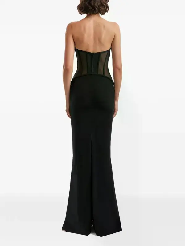 GEMY MAALOUF Strapless Sheer-corset Dress