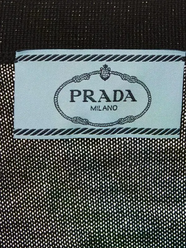 Prada Fine Knit V-neck Cardigan