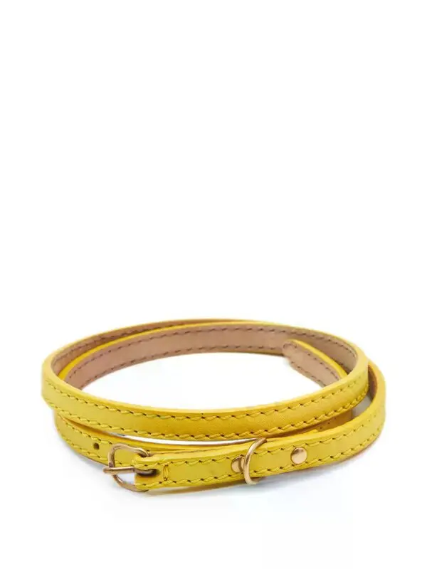 Balenciaga Slim Buckle Belt - Yellow