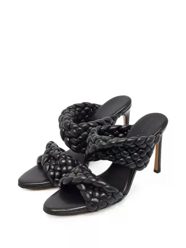 Bottega Veneta Leather Curve Heeled Sandals