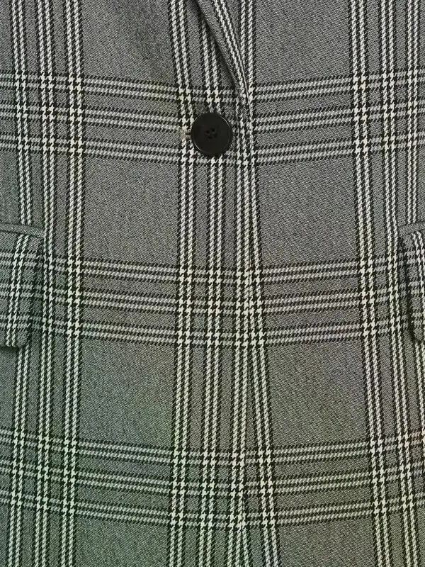 Maje Single-breasted Wool-blend Plaid Blazer