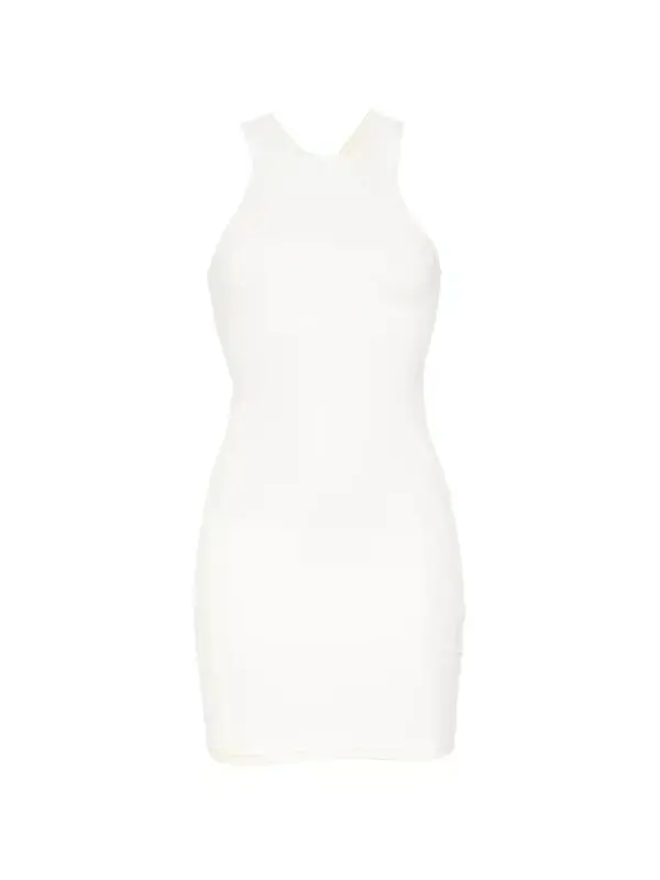 Patrizia Pepe Ruched Detail Mini Dress - Neutrals