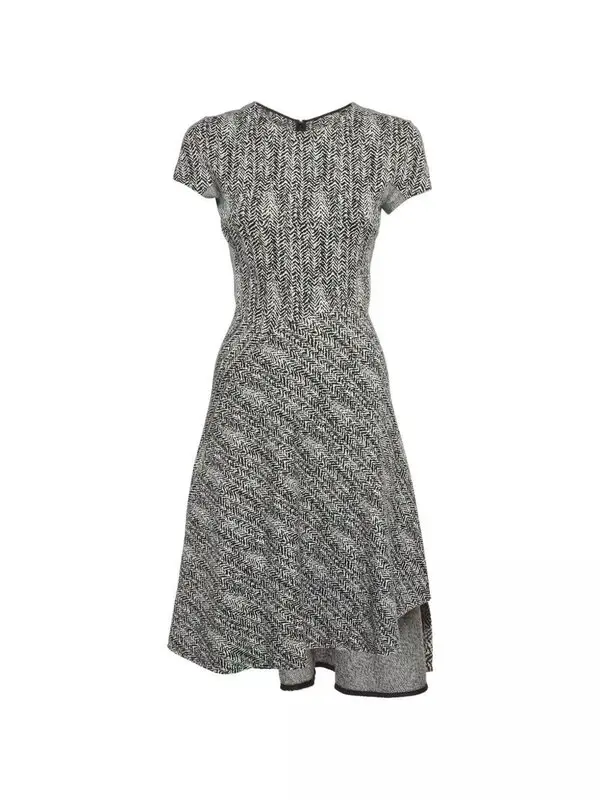 Stella McCartney And White Herringbone Mini Dress - Black