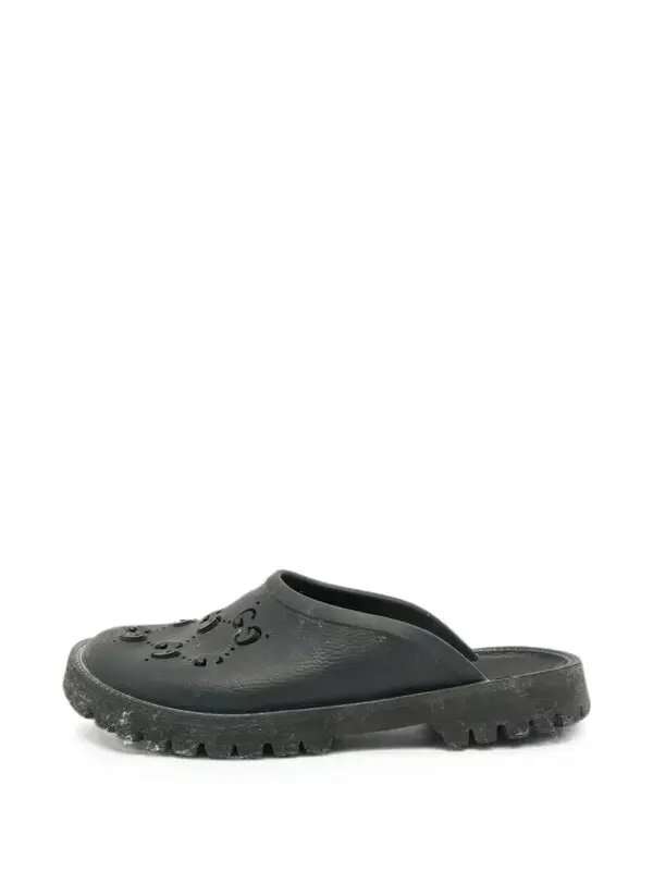 Gucci Logo Cut-out Flat Mules
