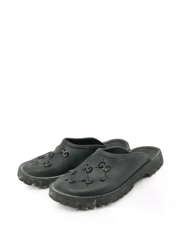 Gucci Logo Cut-out Flat Mules