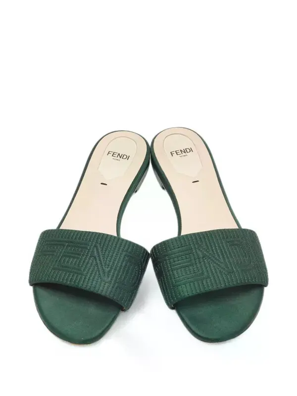 Fendi Logo-motif Satin Slides