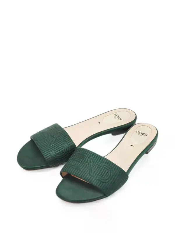 Fendi Logo-motif Satin Slides