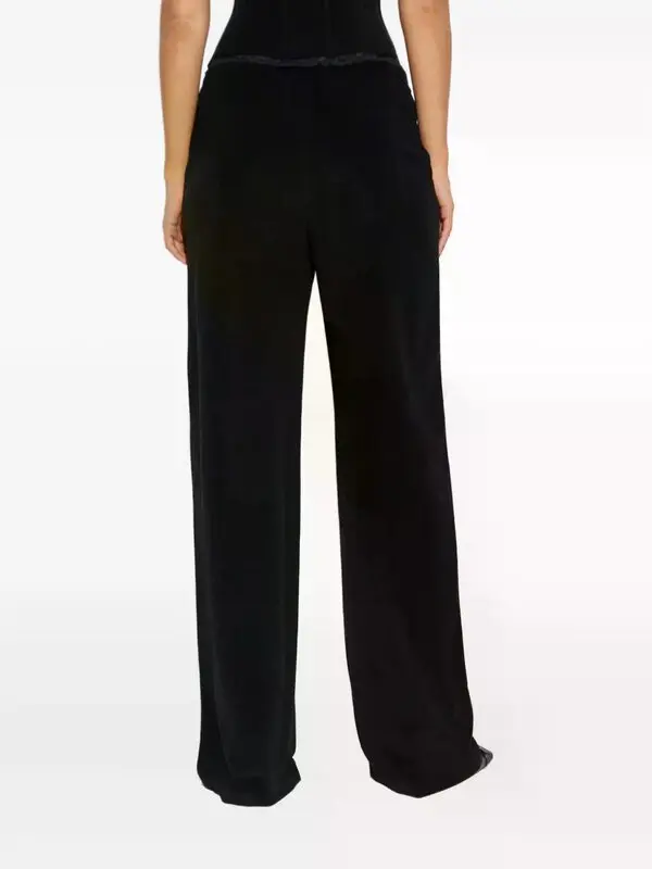 Balenciaga Lace-trim Wide-leg Trousers