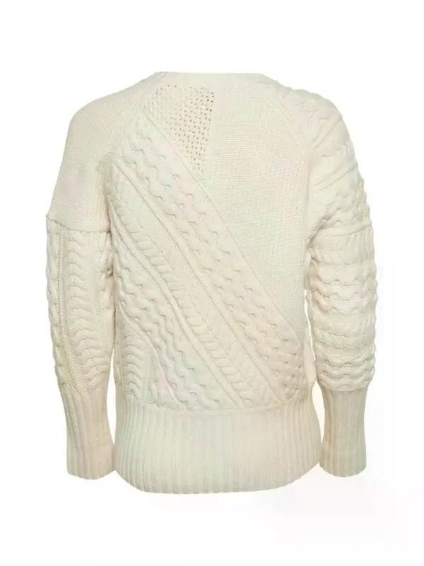 Burberry Cable Knit Crew Neck Sweater