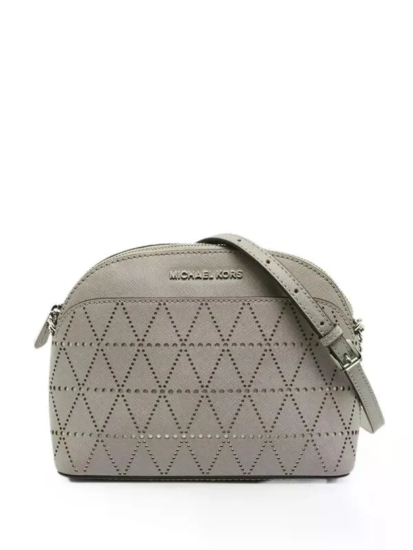 Michael Kors Emmy Perforated Shoulder Bag - Grey