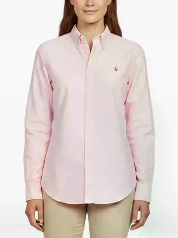 Polo Ralph Lauren Logo Embroidered Shirt - Pink