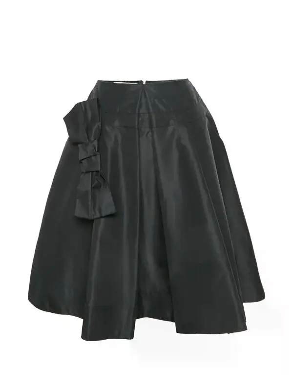 Prada Bow Detail Pleated Mini Skirt