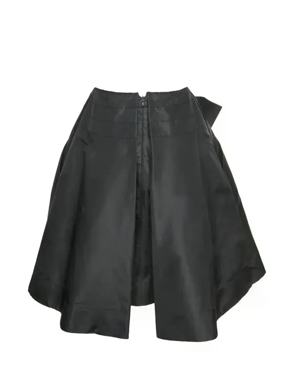 Prada Bow Detail Pleated Mini Skirt