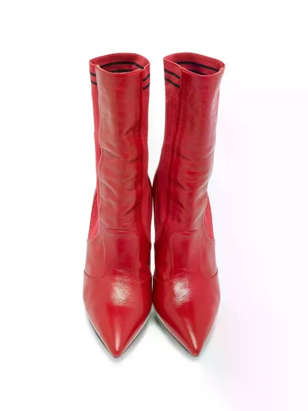 Fendi Rockoko Pointed-toe Ankle Boots
