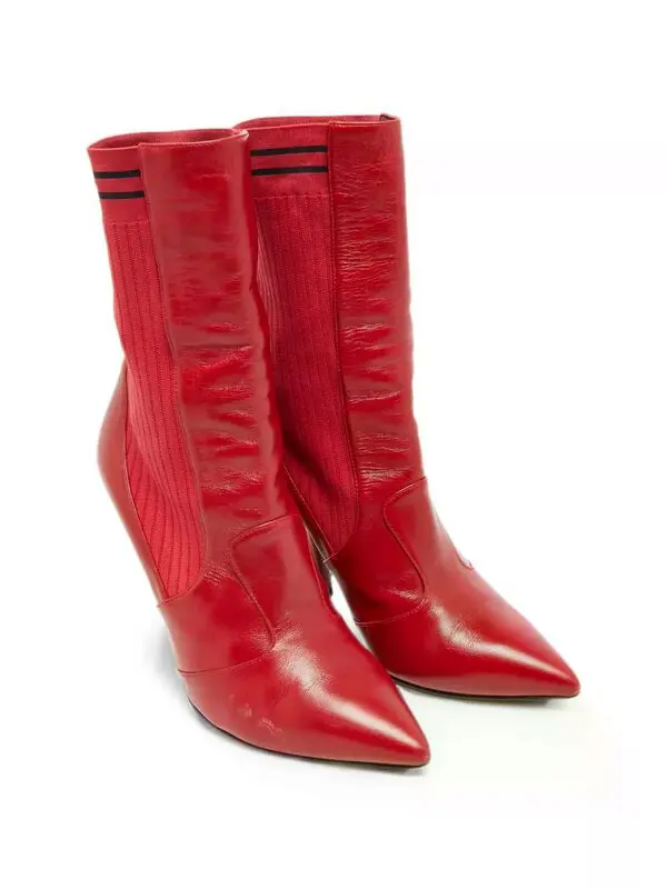 Fendi Rockoko Pointed-toe Ankle Boots