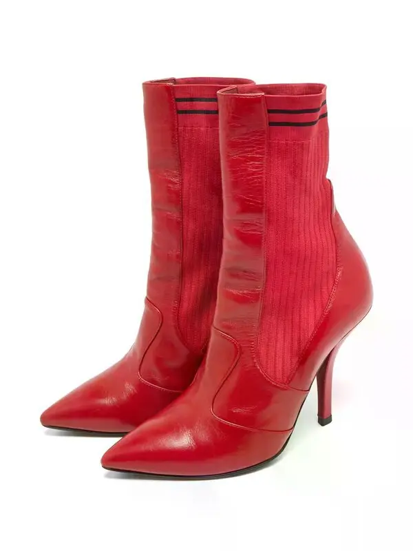 Fendi Rockoko Pointed-toe Ankle Boots