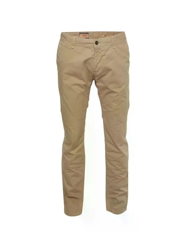 BOSS Slim-fit Cotton Chino Trousers - Neutrals