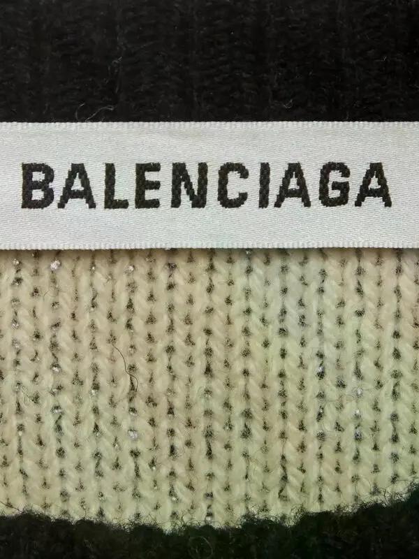 Balenciaga All-over Logo Intarsia Knitted Sweater