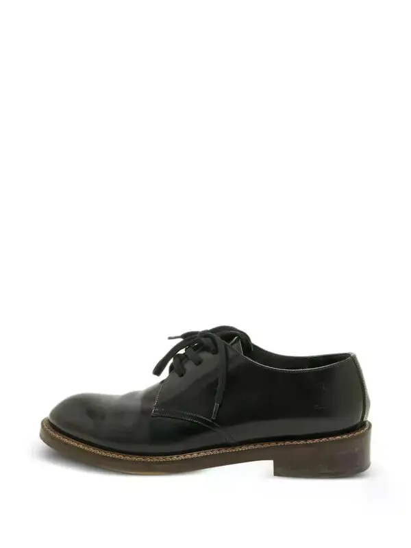 Marni Lace-up Leather Derby Shoes - Black