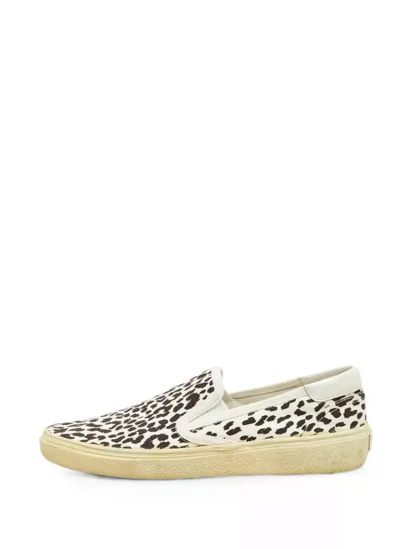 Saint Laurent Canvas Slip-on Sneakers - Neutrals