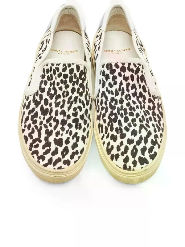 Saint Laurent Canvas Slip-on Sneakers