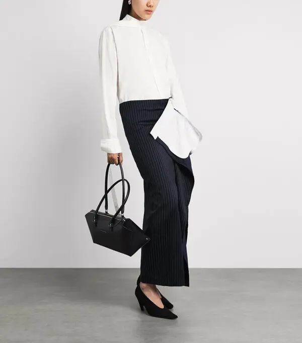 LATE FOR WORK Cotton Double-placket Shirt