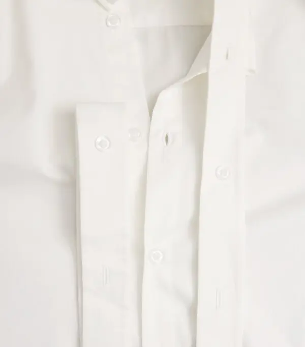 LATE FOR WORK Cotton Double-placket Shirt