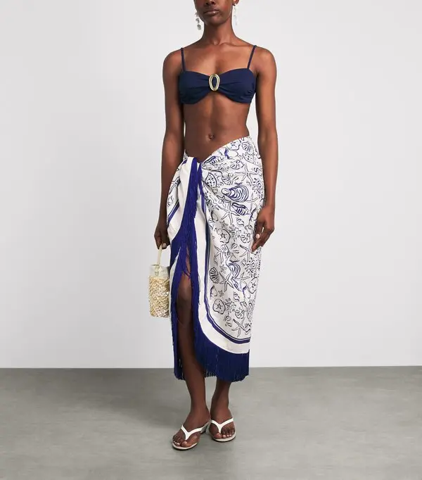 Simkhai Linen-blend Russo Pareo - Blue