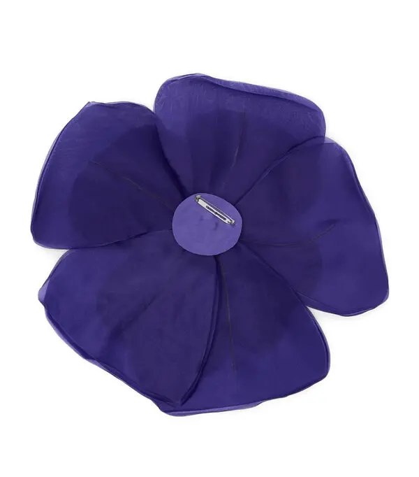 Marina Rinaldi Silk Organza Flower Brooch - Purple