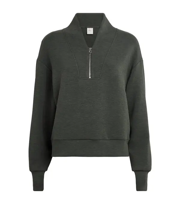 Varley Doublesoft Davidson Quarter-zip Sweatshirt - Green