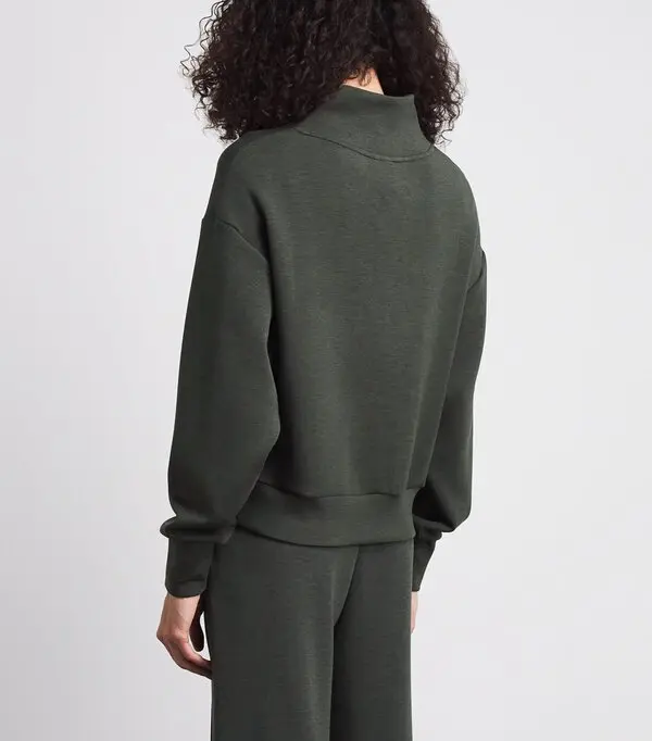 Varley Doublesoft Davidson Quarter-zip Sweatshirt - Green