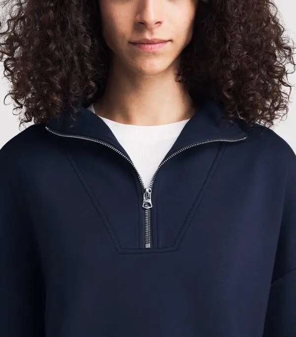 Varley Doublesoft Hawley Half-zip Sweatshirt - Navy