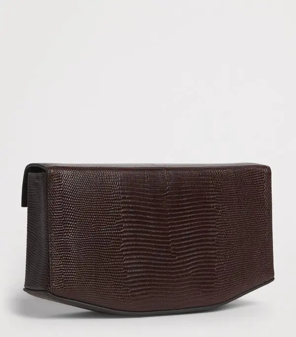TOTEME Embossed Leather Shoulder Bag - Brown