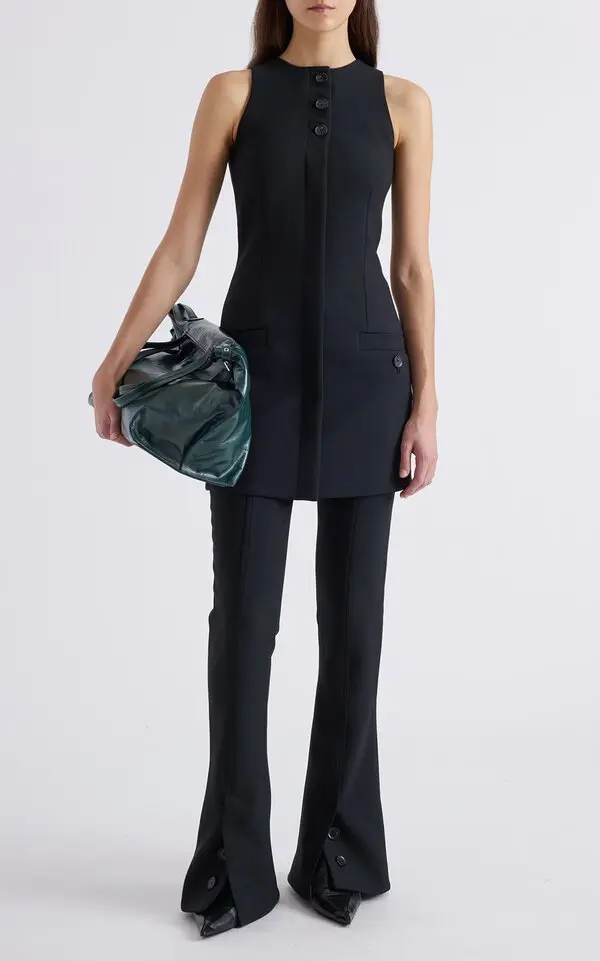Proenza Schouler Dara Wool-blend Bi-stretch Pants - Black