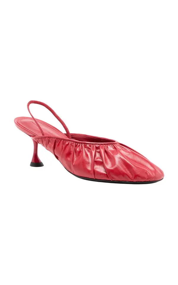Proenza Schouler Soft Calf Rouched Tee Slingbacks