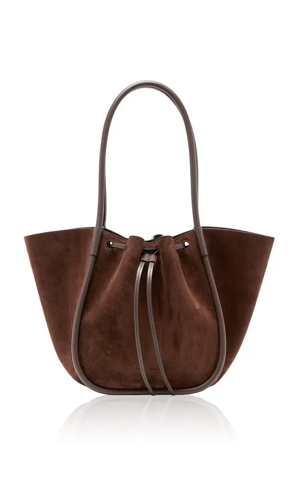 Proenza Schouler Soft Suede Ruched Tote - Brown