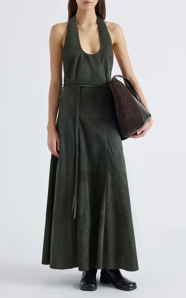 Proenza Schouler Riley Suede Maxi Dress