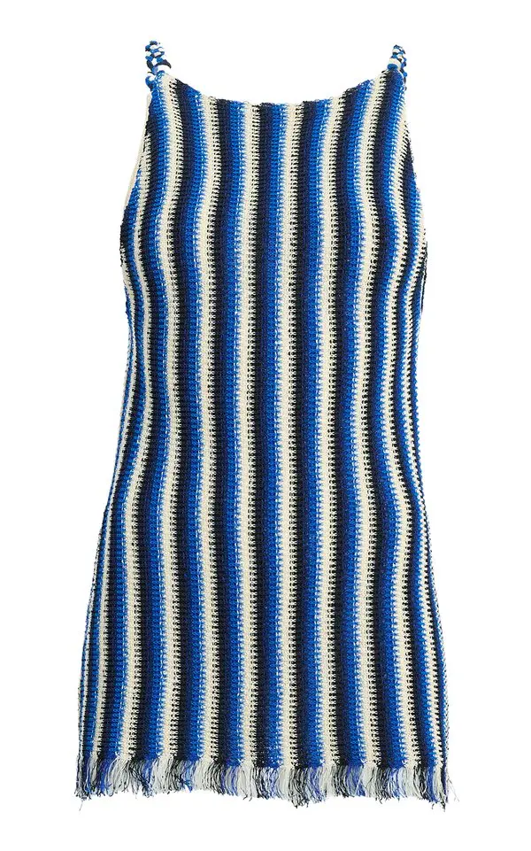 Proenza Schouler Carol Striped Knit Top - Blue