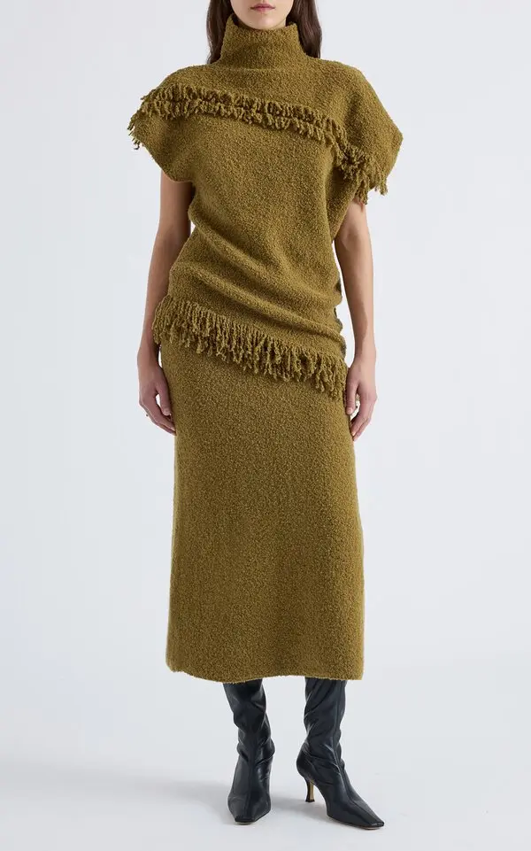 Proenza Schouler Frida Wool-blend Boucle Midi Skirt