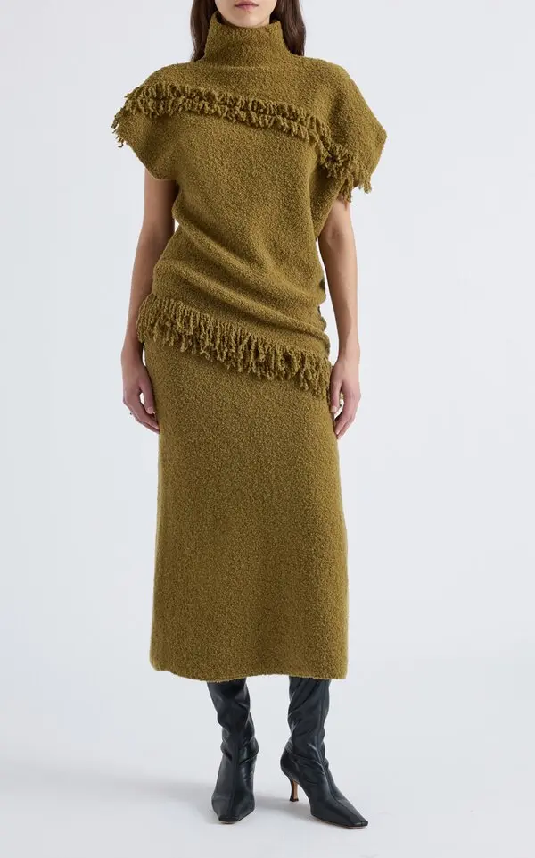 Proenza Schouler Frida Wool-blend Boucle Midi Skirt